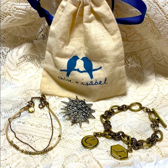 Chloe + Isabel | Jewelry | Final 3 Chloe Isabel Bracelets Brooch Silver ...